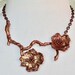 Copper Plated Real Dogwood Flowers Metal Necklace, Electroformed ...