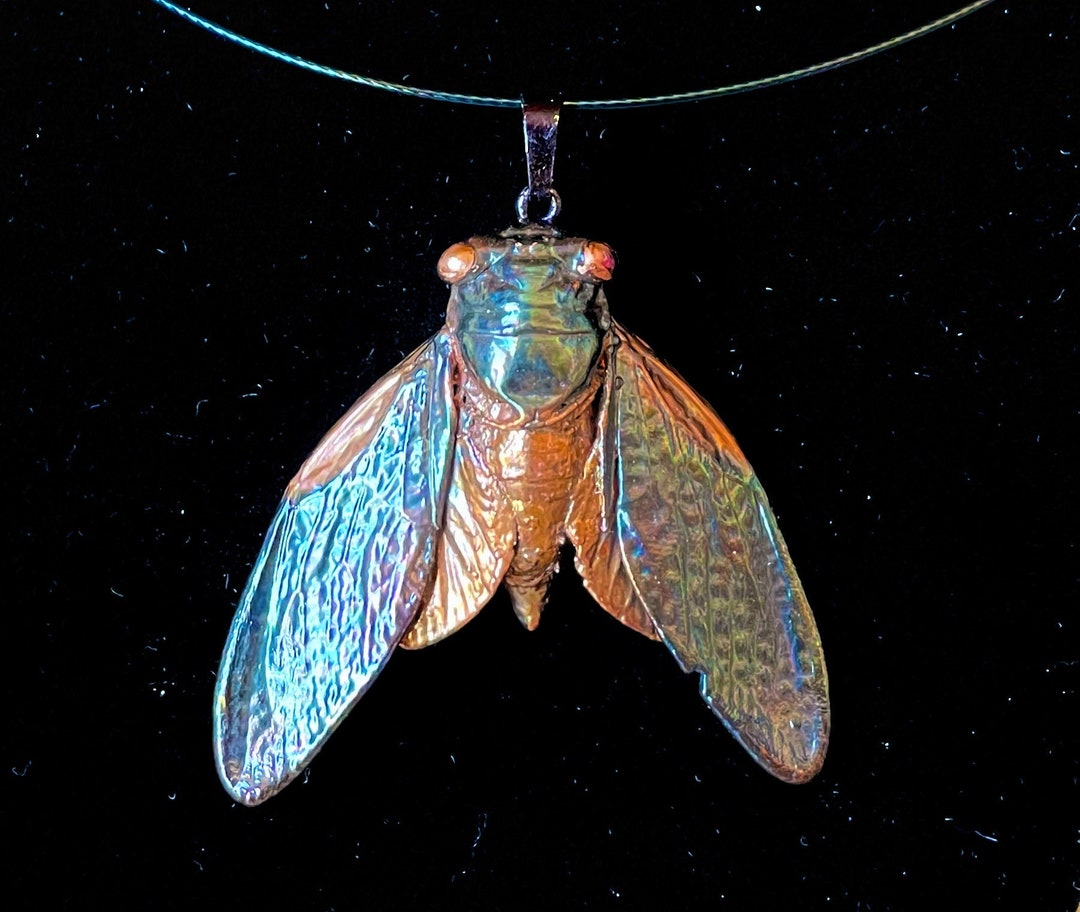 Cicada Pendant, Metal Cicada Necklace, OOAK Custom Jewelry - Etsy