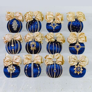 Navy Blue Velvet Box-christmas Ornament Holiday Gift Set Decoration ...