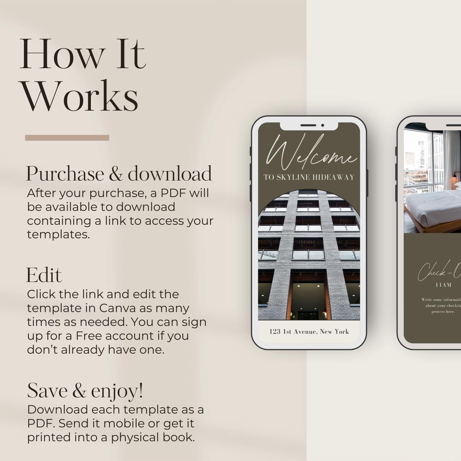 Airbnb Host Welcome Book Canva Template Editable Guest Guide Vacation ...
