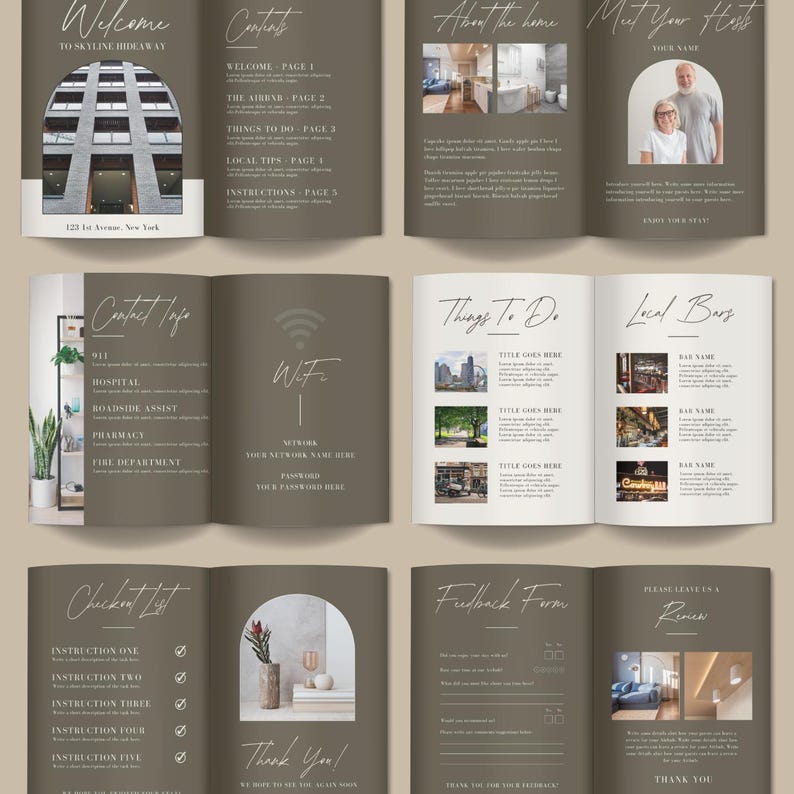 Airbnb Host Welcome Book | Canva Template | Editable Guest Guide ...