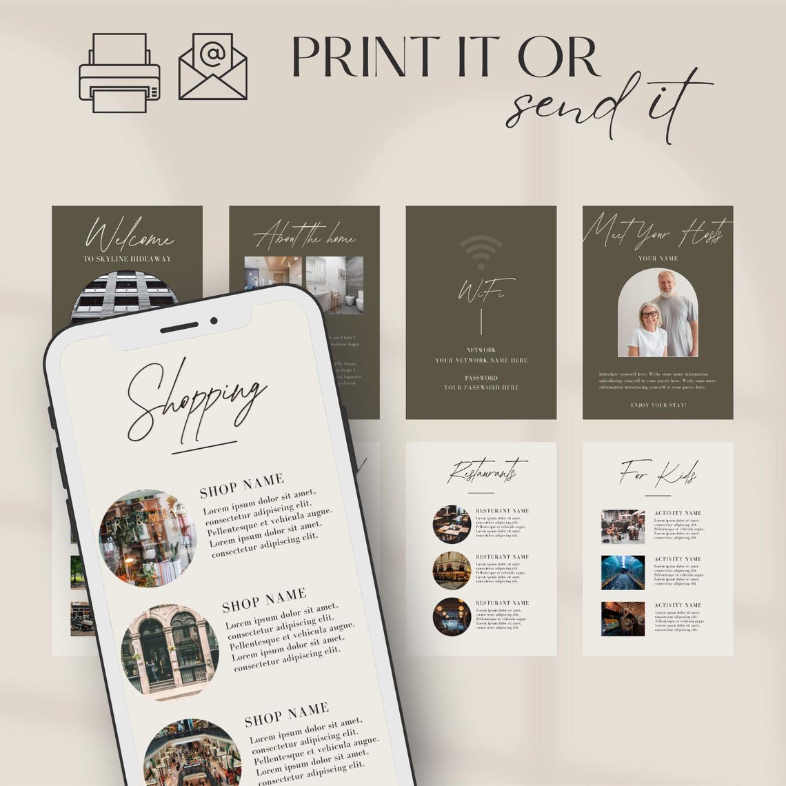 Airbnb Host Welcome Book Canva Template Editable Guest Guide Vacation ...