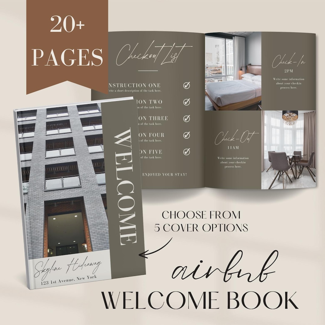 Airbnb Host Welcome Book | Canva Template | Editable Guest Guide ...