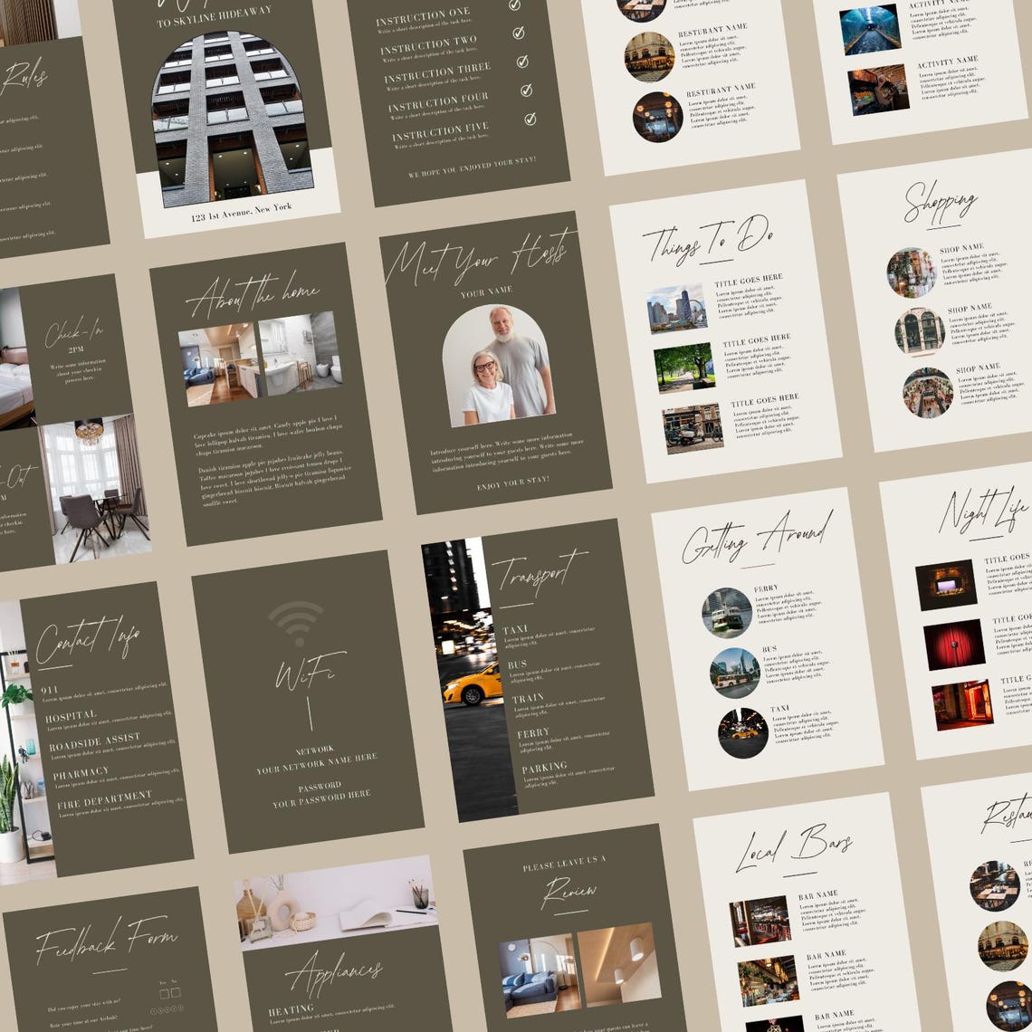 Airbnb Host Welcome Book Canva Template Editable Guest Guide Vacation ...