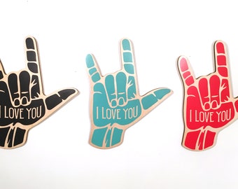 ASL I Love You Hand Sign | Etsy
