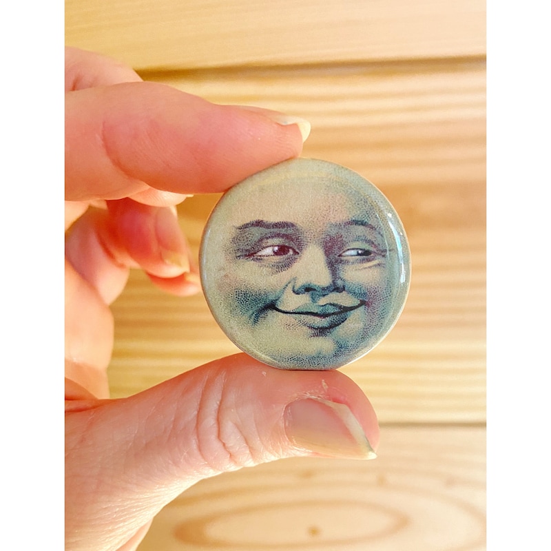 Vintage Moon Face Buttons - Etsy