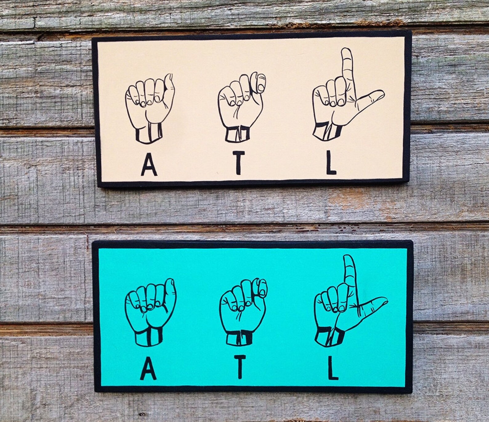 Atlanta Art Sign Language Wall Art Atlanta Sign ATL Sign - Etsy