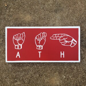 Athens ATH ASL Wall Art Athens Art, Athens Sign, ATH Sign Language Sign ...