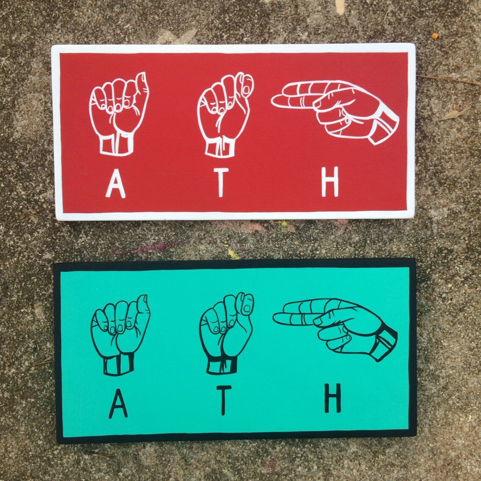 Athens ATH ASL Wall Art Athens Art Athens Sign ATH Sign | Etsy