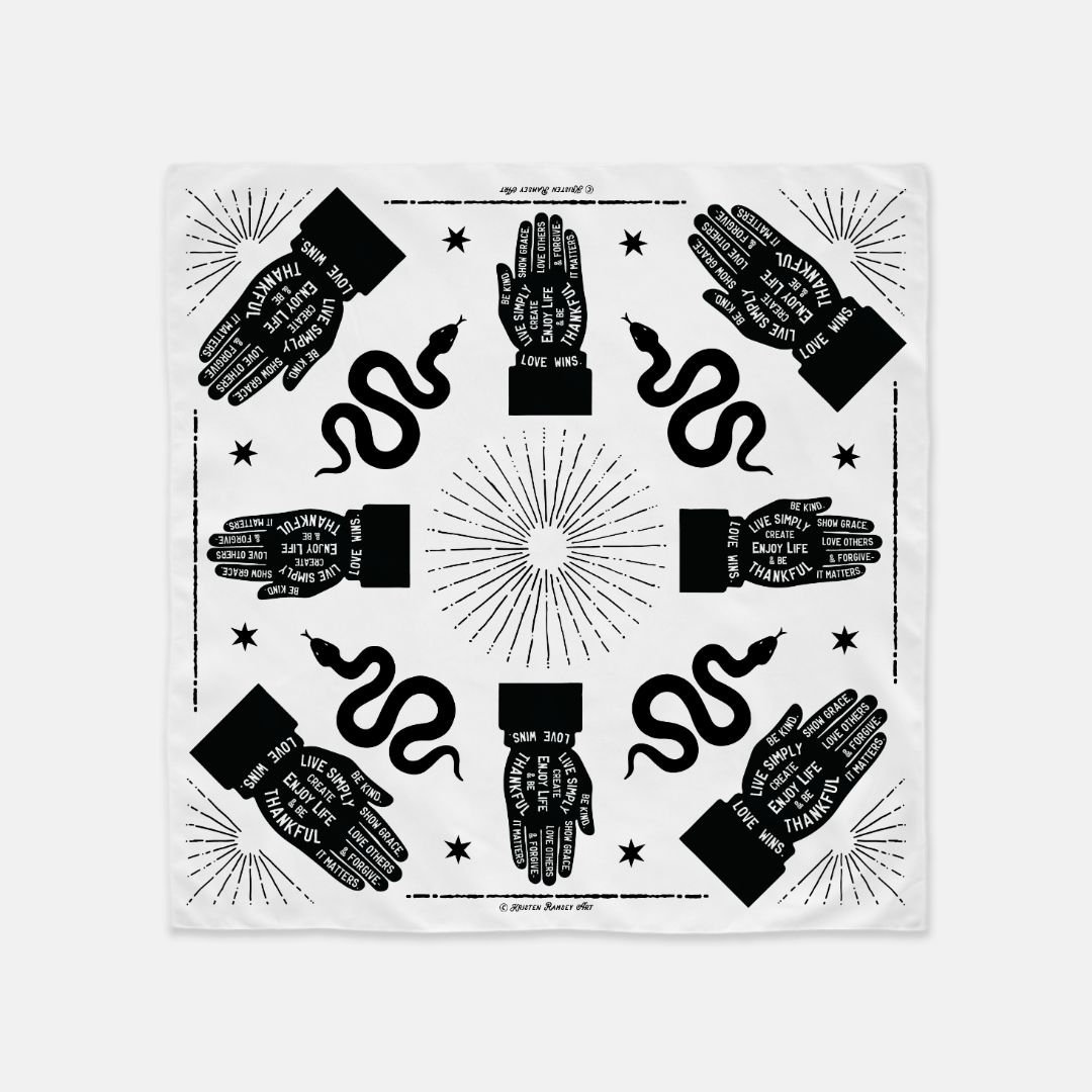 Vintage Hand Bandana Scarf - Etsy