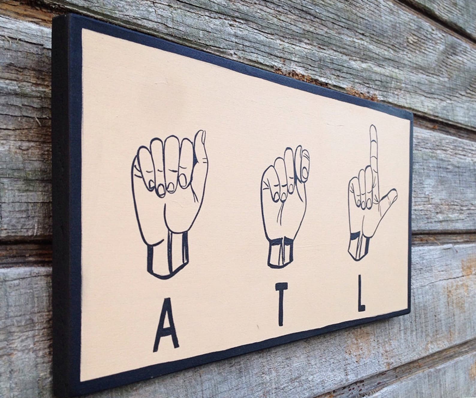 Atlanta Art Sign Language Wall Art Atlanta Sign ATL Sign - Etsy