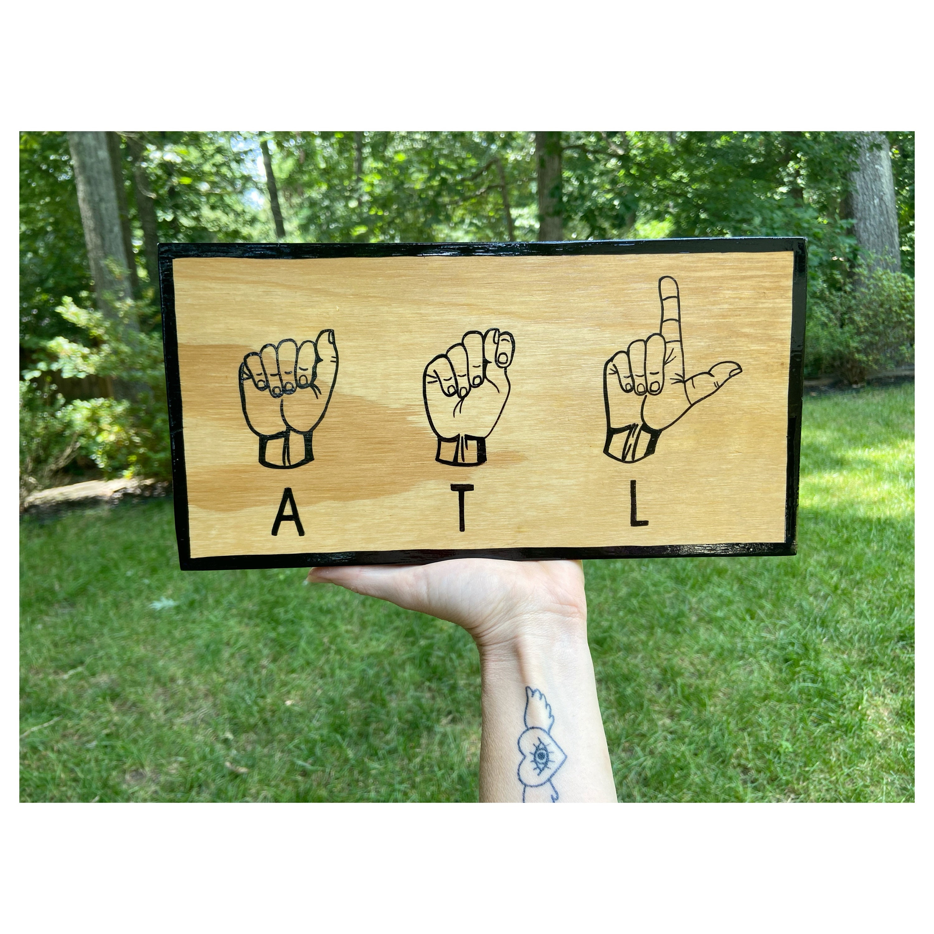 Atlanta Art Sign Language Wall Art Atlanta Sign ATL Sign | Etsy