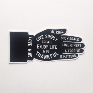 Vintage Hand Sticker - Etsy