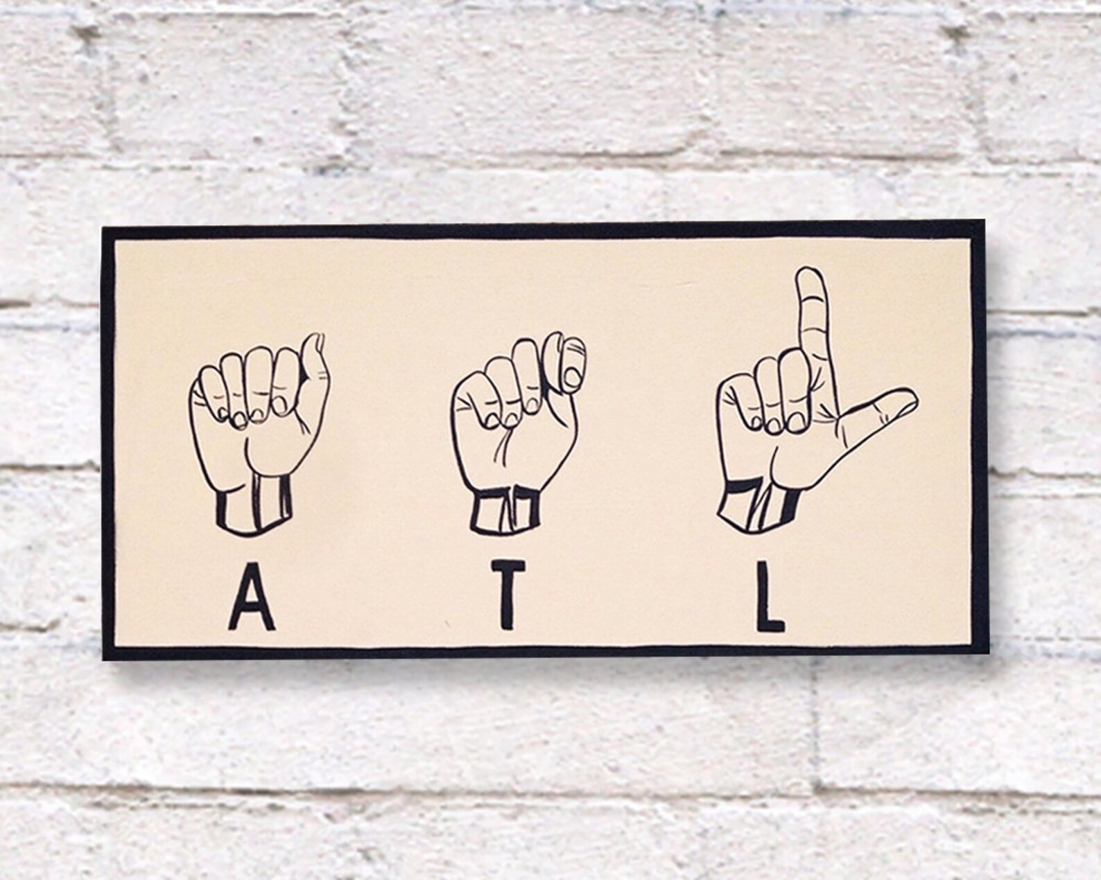 Atlanta Art Sign Language Wall Art Atlanta Sign ATL Sign | Etsy