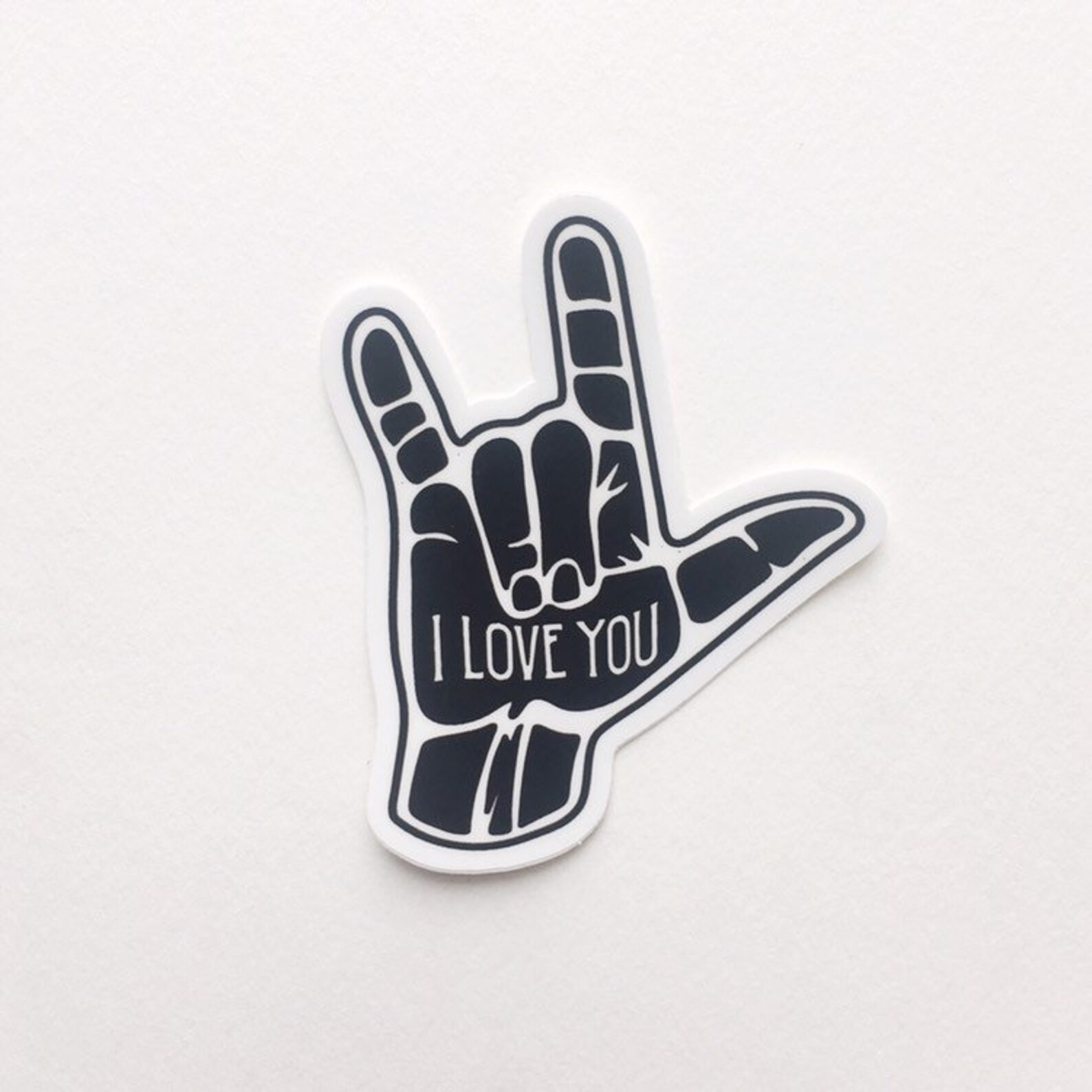 I Love You ASL Vinyl Sticker Sign Language Decal ASL Decal - Etsy