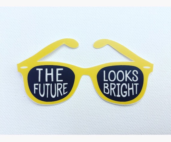 The Future Looks Bright Sunglasses Sticker | Etsy