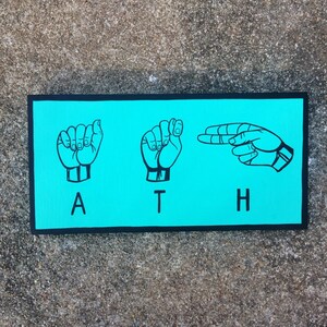 Athens ATH ASL Wall Art Athens Art, Athens Sign, ATH Sign Language Sign ...