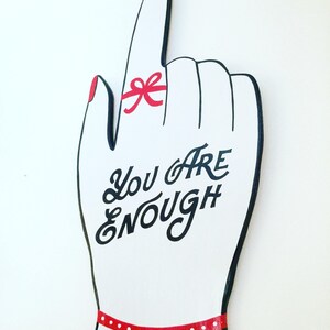 You Are Enough Handpainted Wood Sign - Original Painting, Inspirational ...