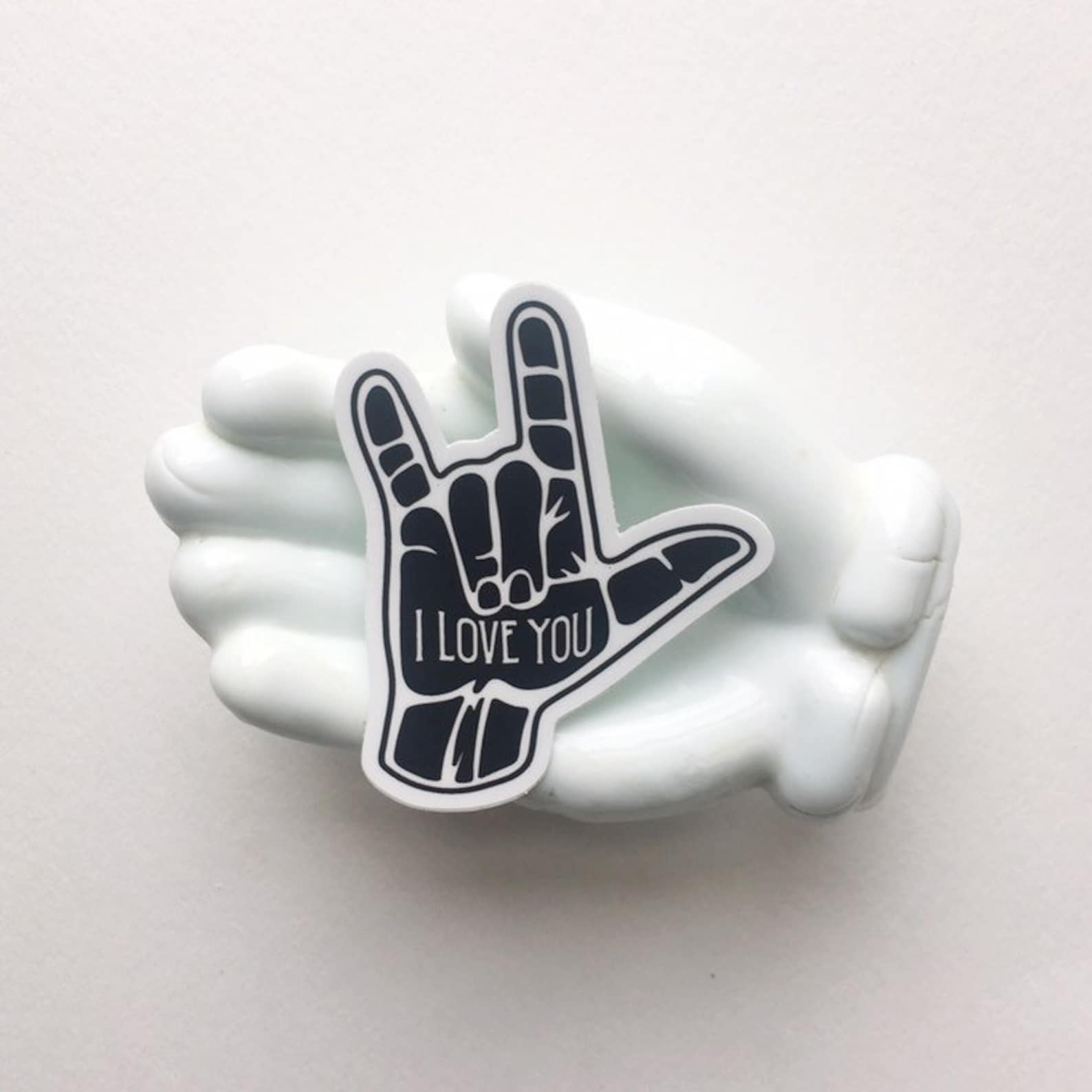 I Love You ASL Vinyl Sticker Sign Language Decal ASL Decal | Etsy