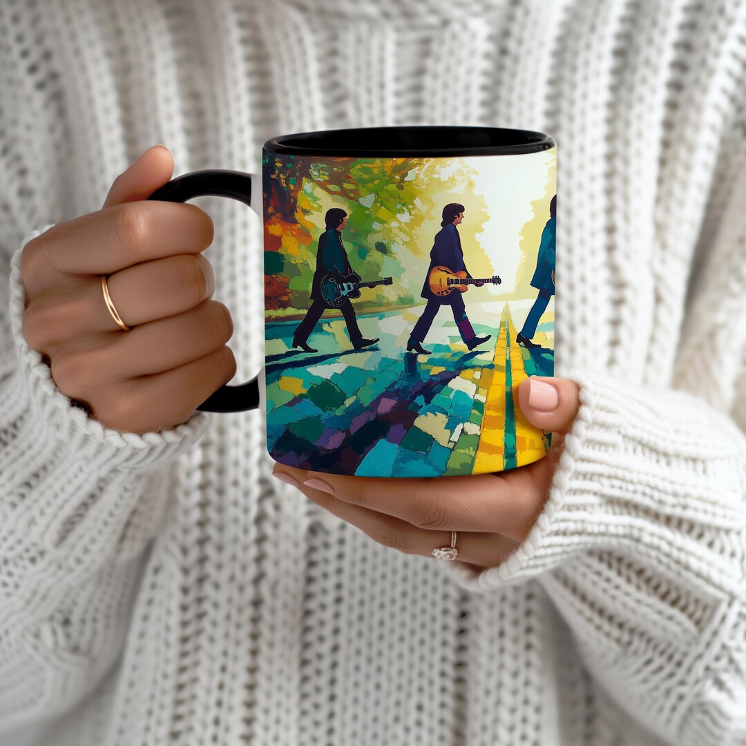 Beatles Abbey Road Album Cover Mug Modern Art 11oz Ceramic Coffee Cup ...