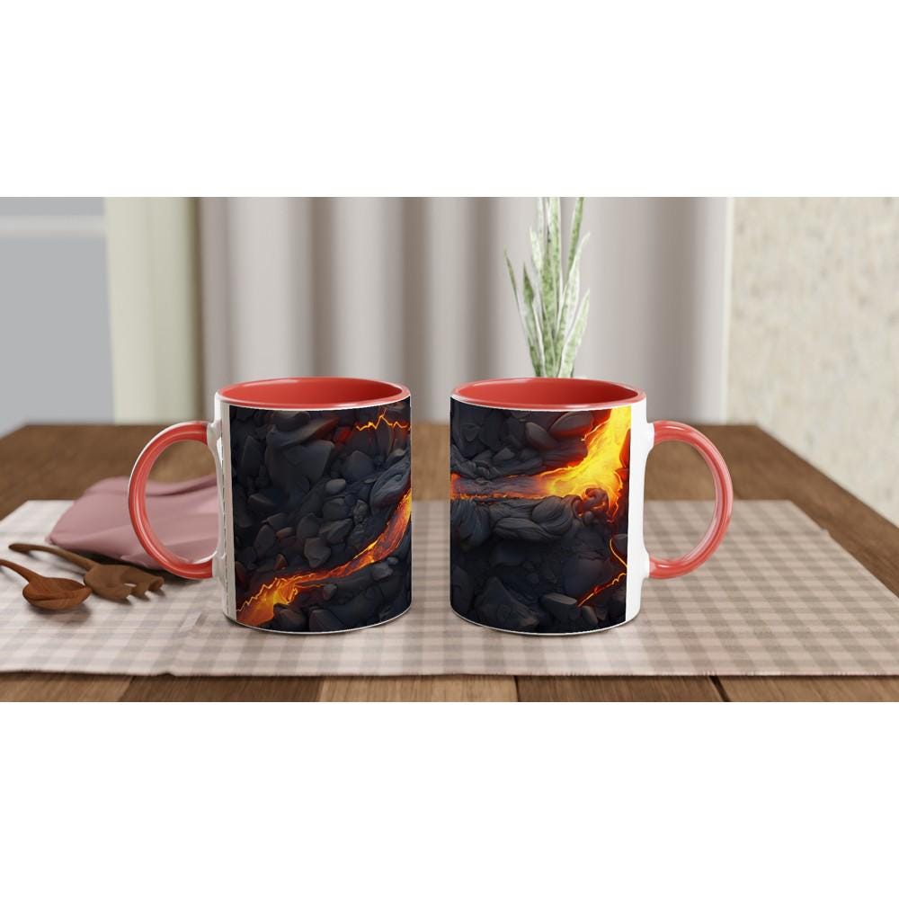 Flowing Lava Mug: Unique Coffee Cup, Volcano Design, Ceramic Mug, Great ...