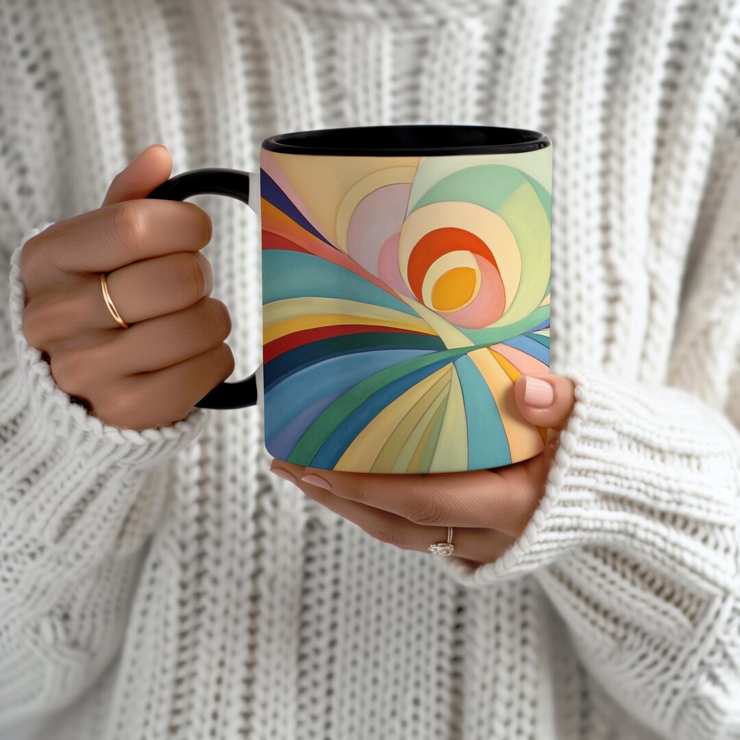 Clarice Cliff Mug: Art Deco Abstract Design, 11oz Ceramic Coffee Cup ...