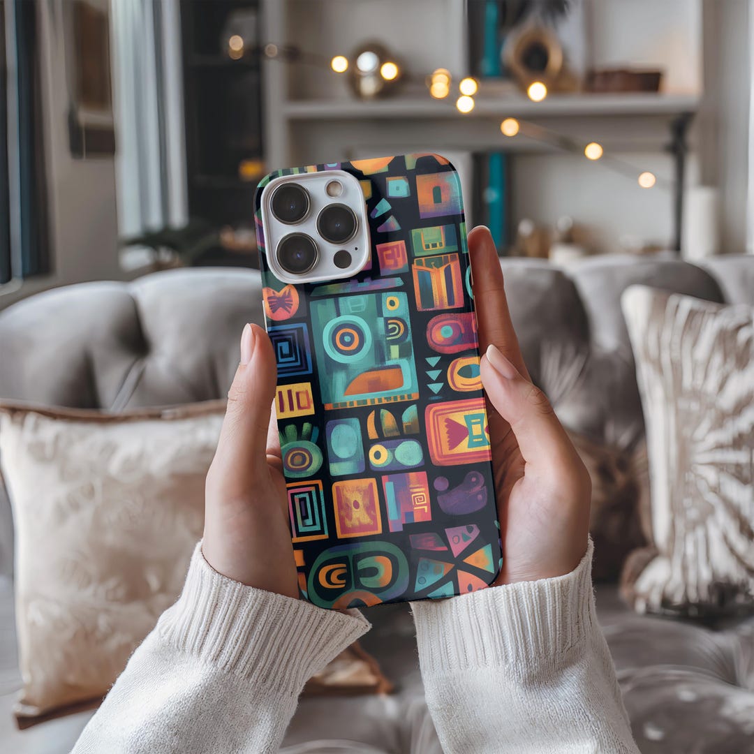 Inca Style Symbol Vibrant Colourful Bold Design Phone Case iPhone 16 11 Slim Case - Etsy