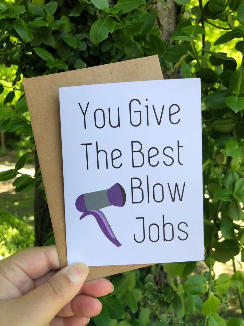 Funny Gag Gift Card Card for Hairdresser Hair Dresser Blow - Etsy