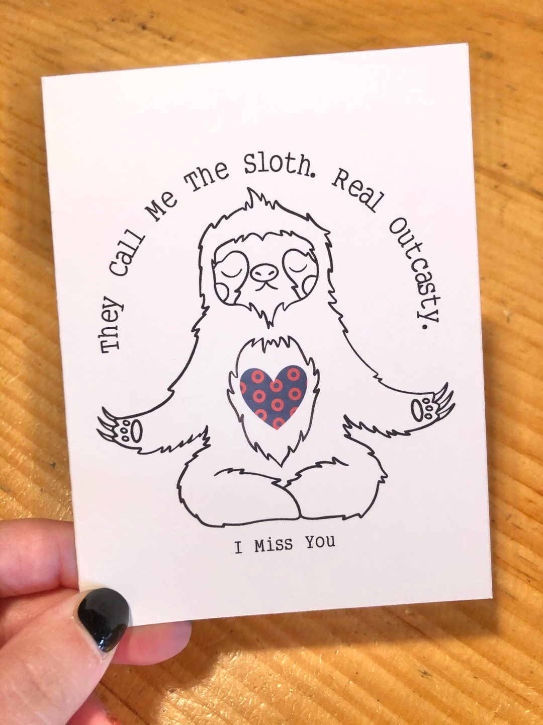 Phish Card, Sloth Lovers, Donut Card for Phish Fans, Phish Donut, I ...