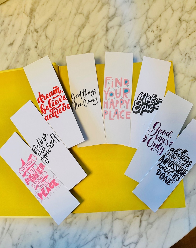 Custom Brand Logo Bookmark, Freebie for Small Business, Set of 12 ...