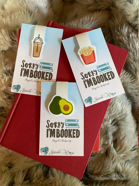 Bookmarks Bookworm Food Themed Magnetic Bookmark for Foodie | Etsy