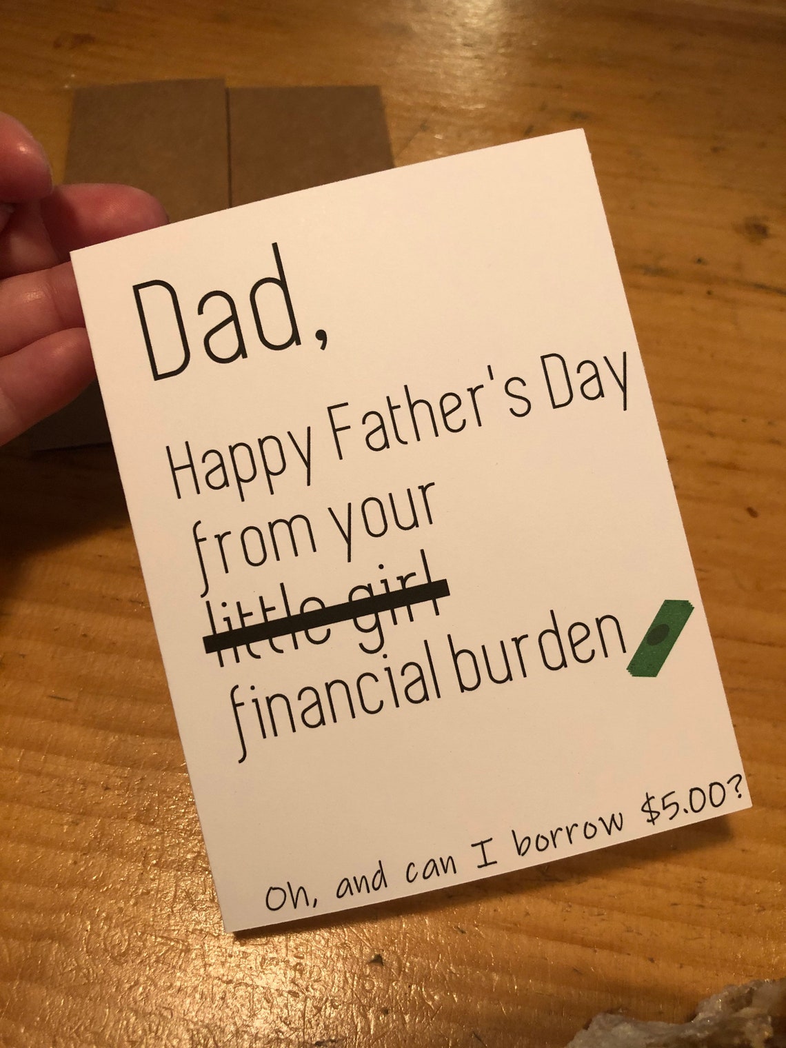 Funny Father's Day Card, Card for Him Gifts, Greeting Card, Gag Card ...