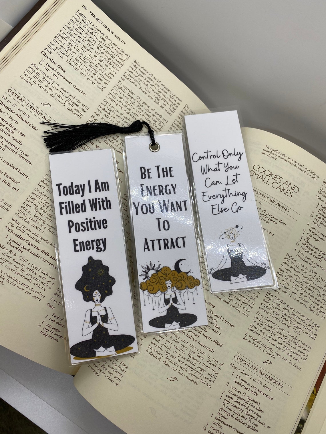 Positive Affirmations Bookmarks for Women, Bookmarks With Tassels ...