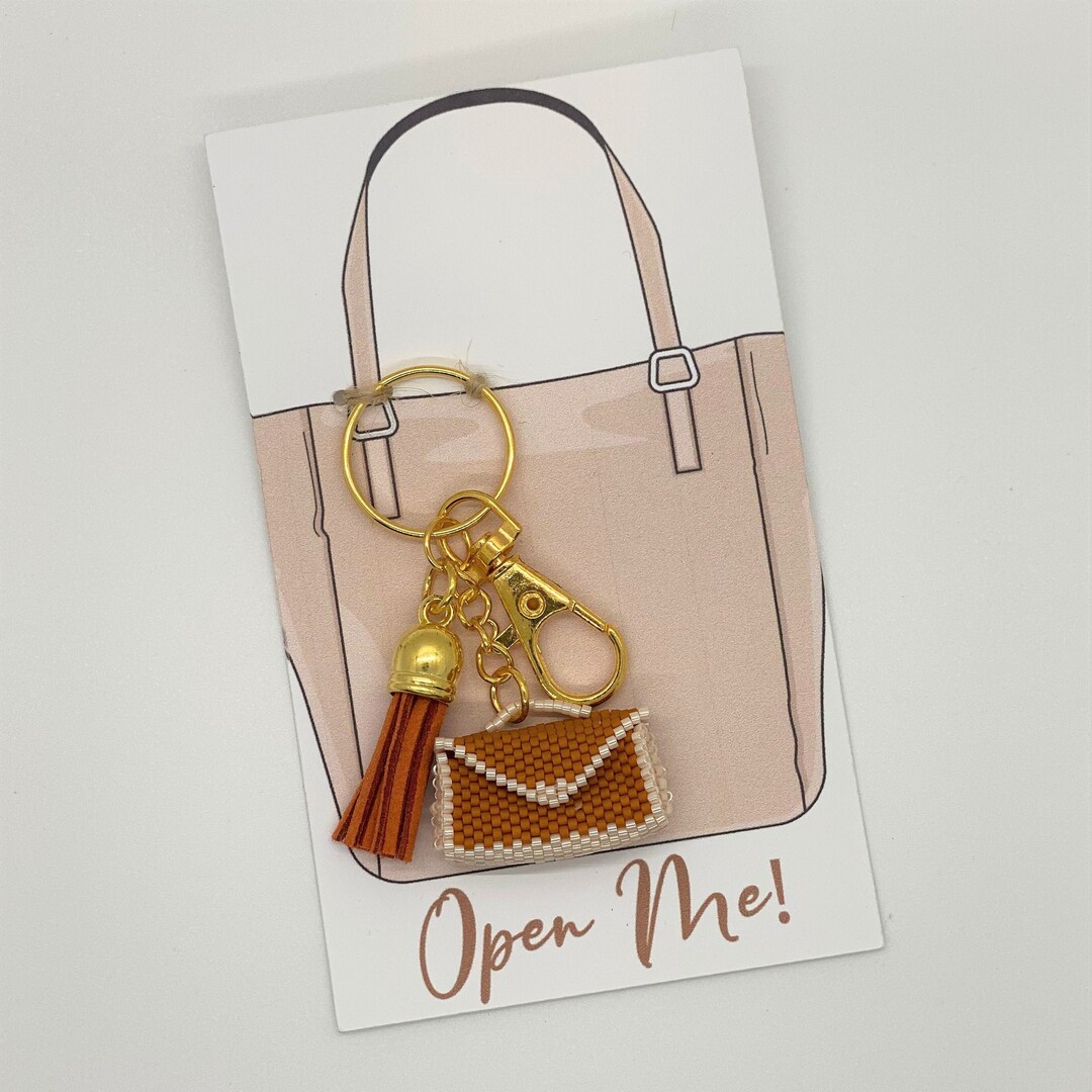 Miniature Beaded Purse Charm, Super Cute and Tiny Bag Charm, Handbag ...