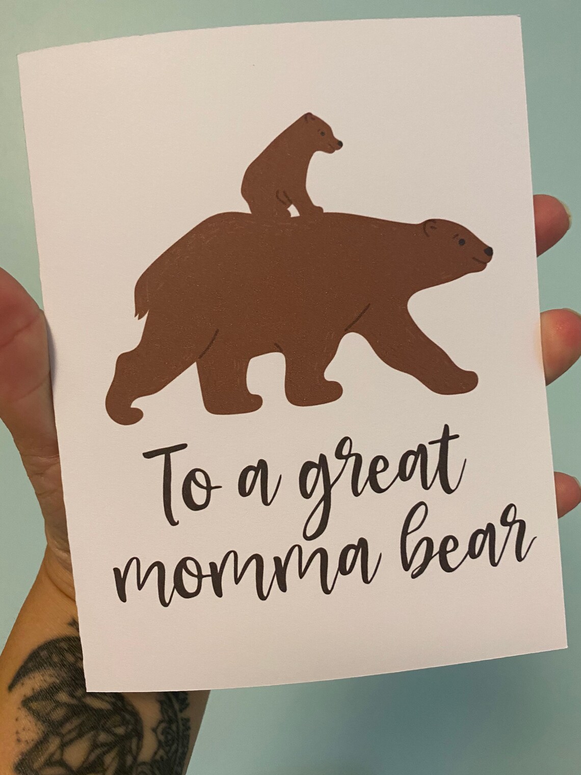 Mama Bear Card, to A Great Mom Card, Greeting Cards for Mother, Mother ...