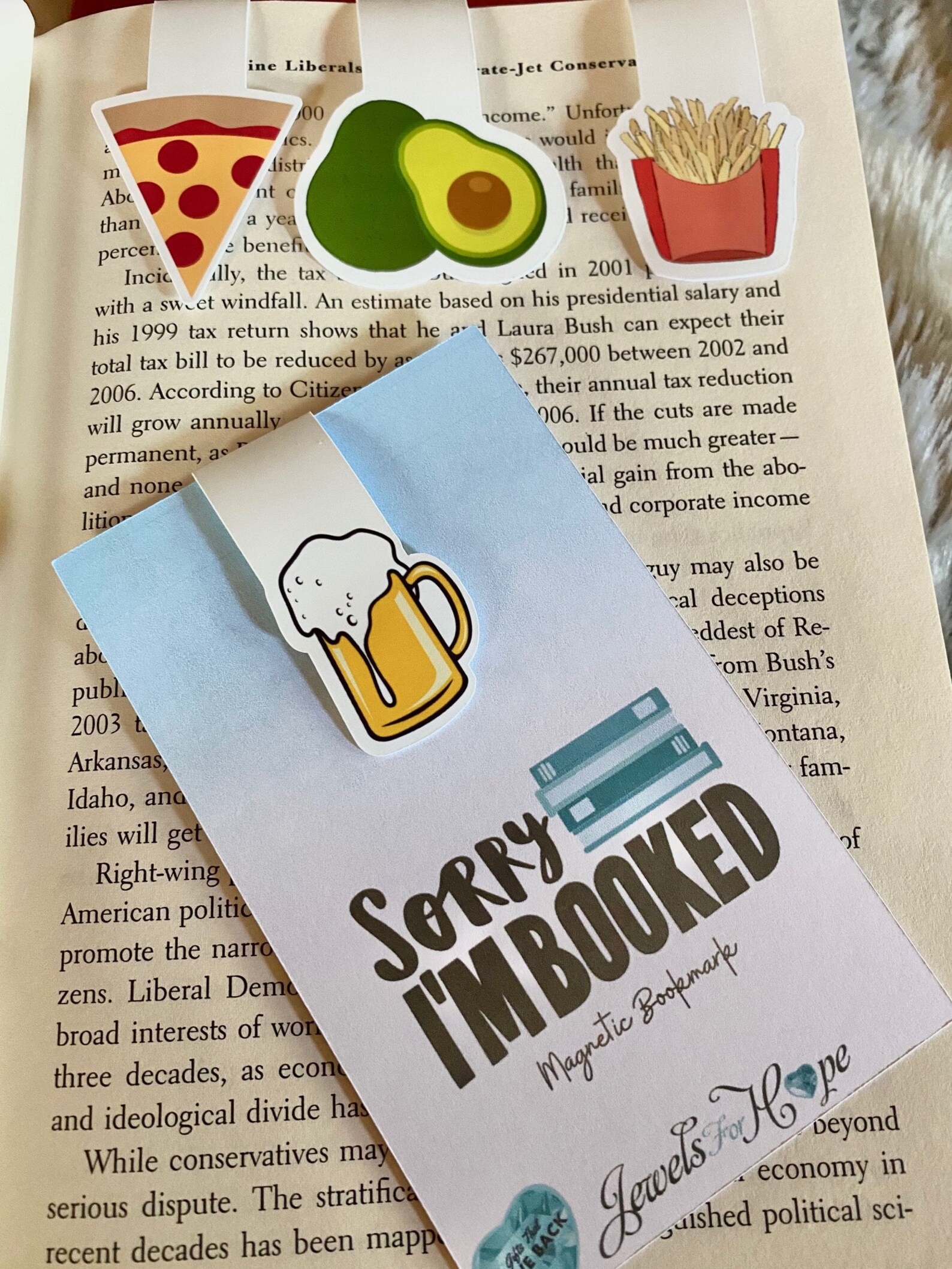 Bookmarks Bookworm Food Themed Magnetic Bookmark for Foodie | Etsy