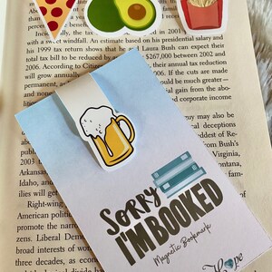Bookmarks Bookworm, Food Themed Magnetic Bookmark, for Foodie Book ...