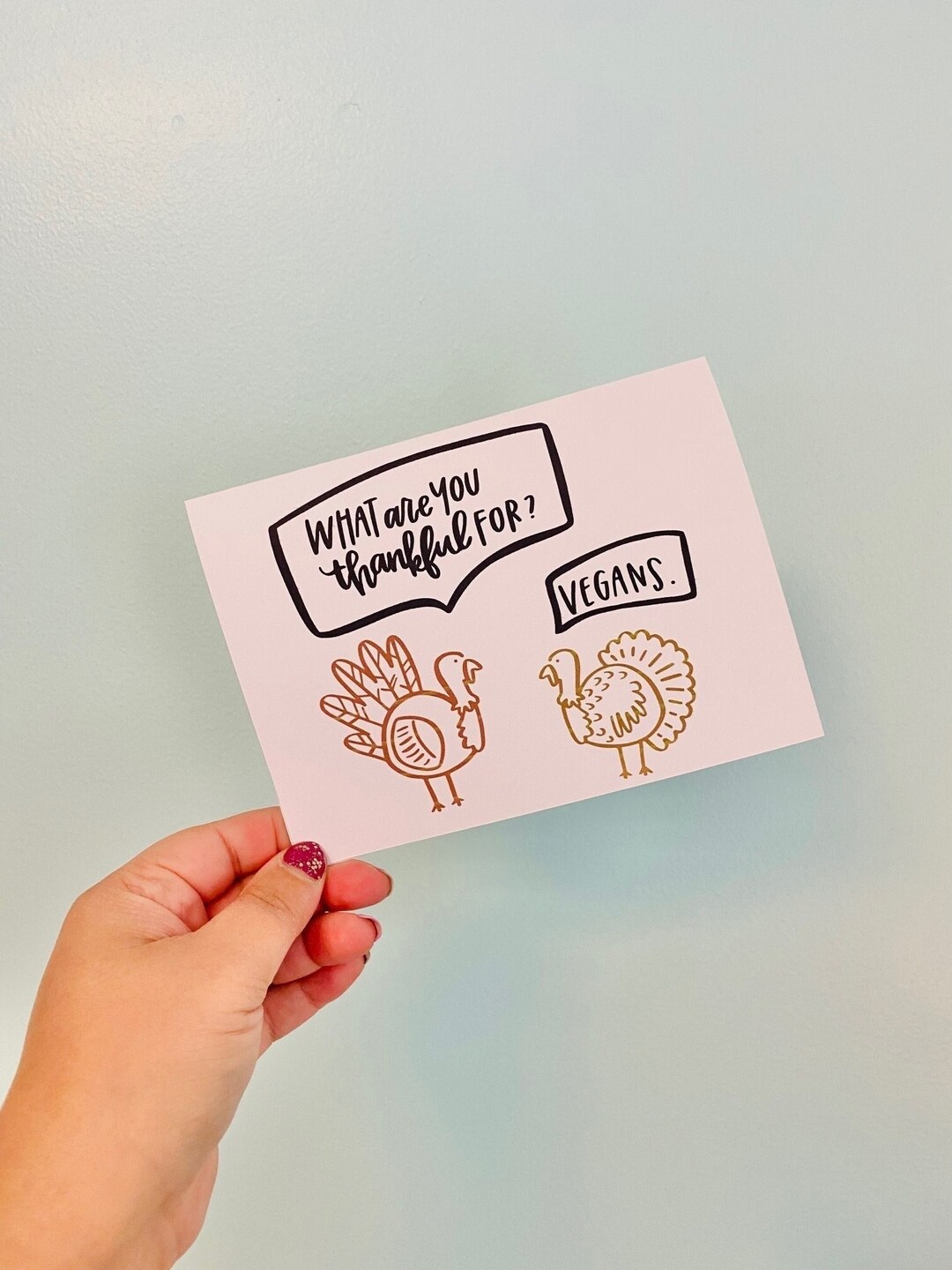 Funny Thanksgiving Card, Thankful for Vegans, Joke Card to Give Hostess ...
