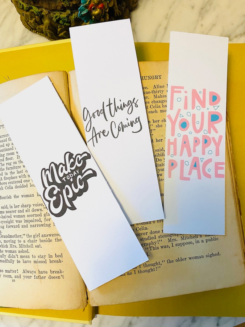 Custom Brand Logo Bookmark, Freebie for Small Business, Set of 12 ...