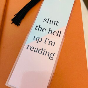 Shut up I'm Reading Bookmark, Bookmarks With Tassels, Bookmarker, Gift ...