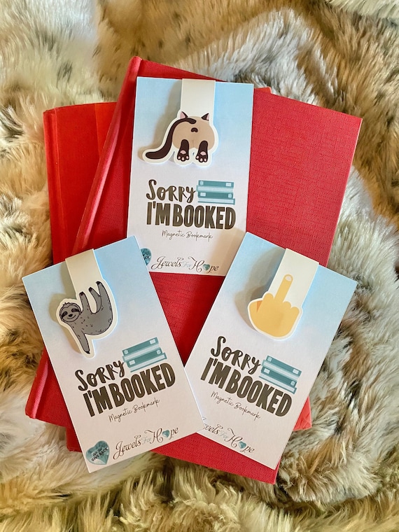 Funny Magnetic Bookmark Cute Small Book Mark for Book - Etsy UK