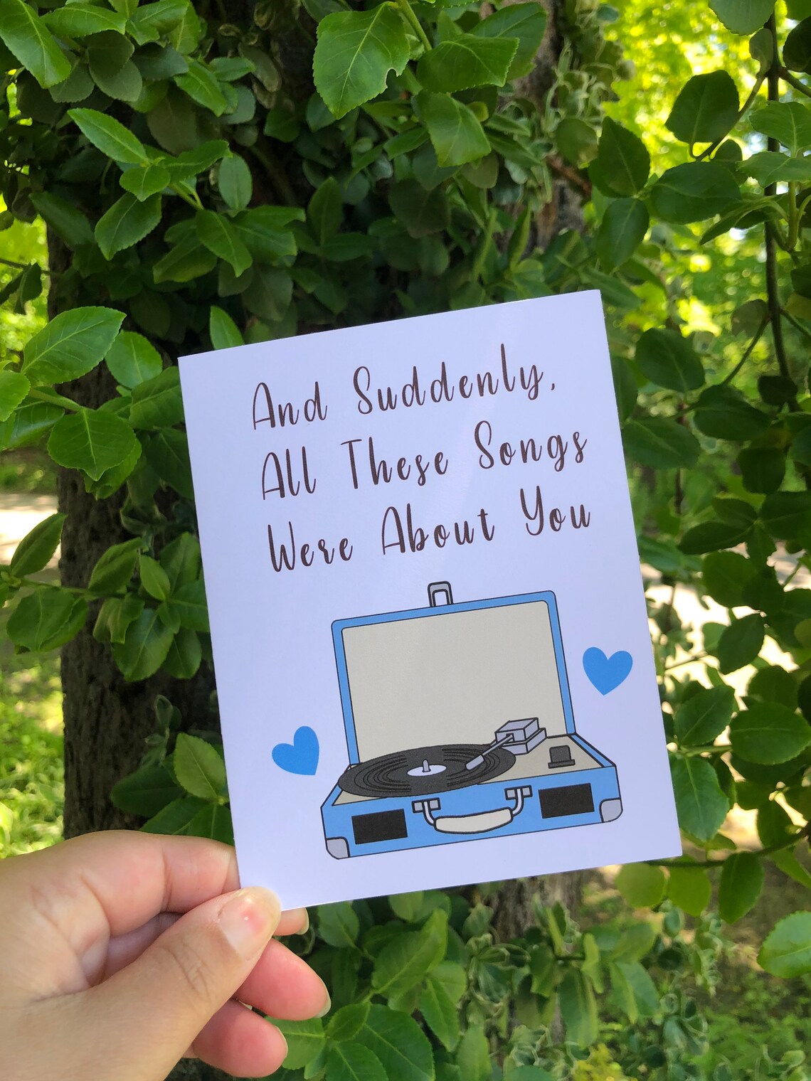 Love Card, Anniversary Card for Women, Record Player, Music Lovers Card ...