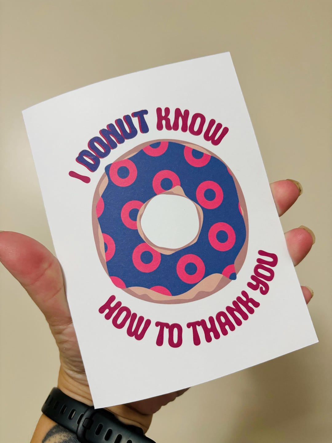 Phish Card, Thank You Donut Card for Phish Fans, Phish Donut, Phishman ...