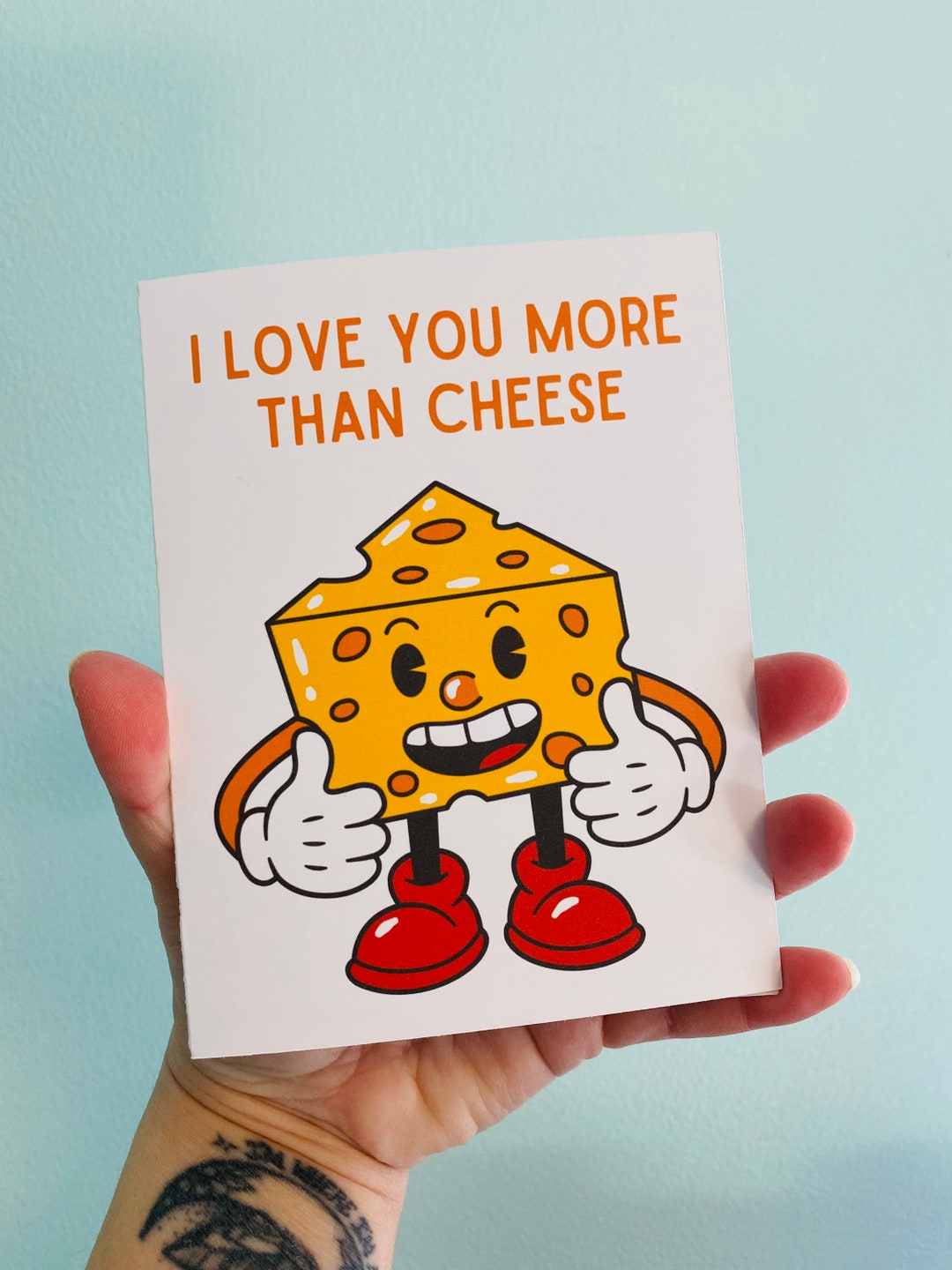 I Love You, Valentine's Day Cards, Cheese Lovers, Funny Card for ...