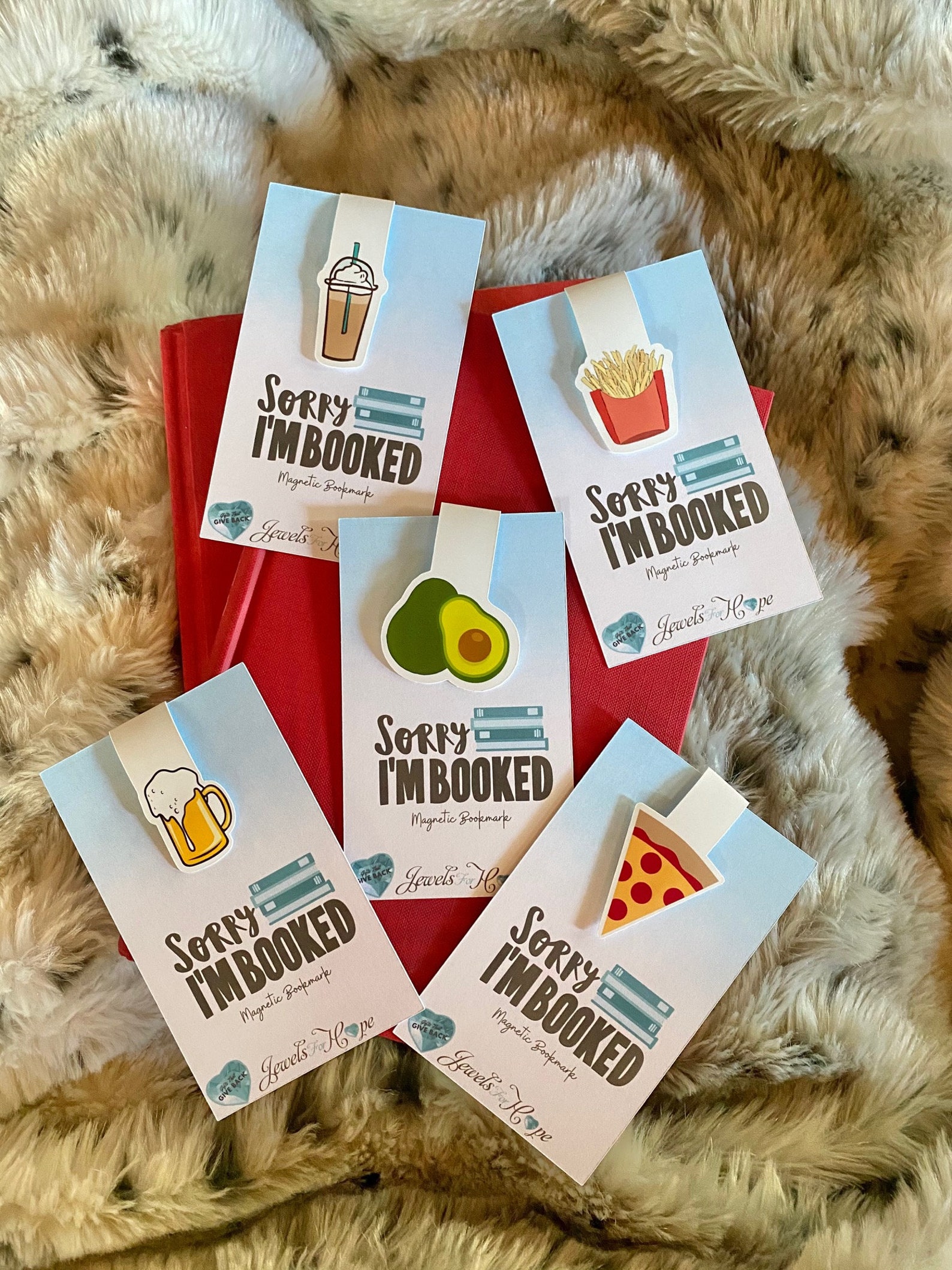 Bookmarks Bookworm Food Themed Magnetic Bookmark for Foodie | Etsy