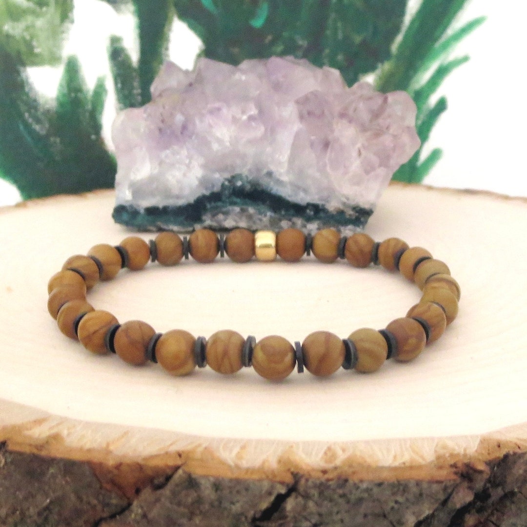 Ken Pollak With Our Bracelets Brown and Black Thin Matte Stackable ...