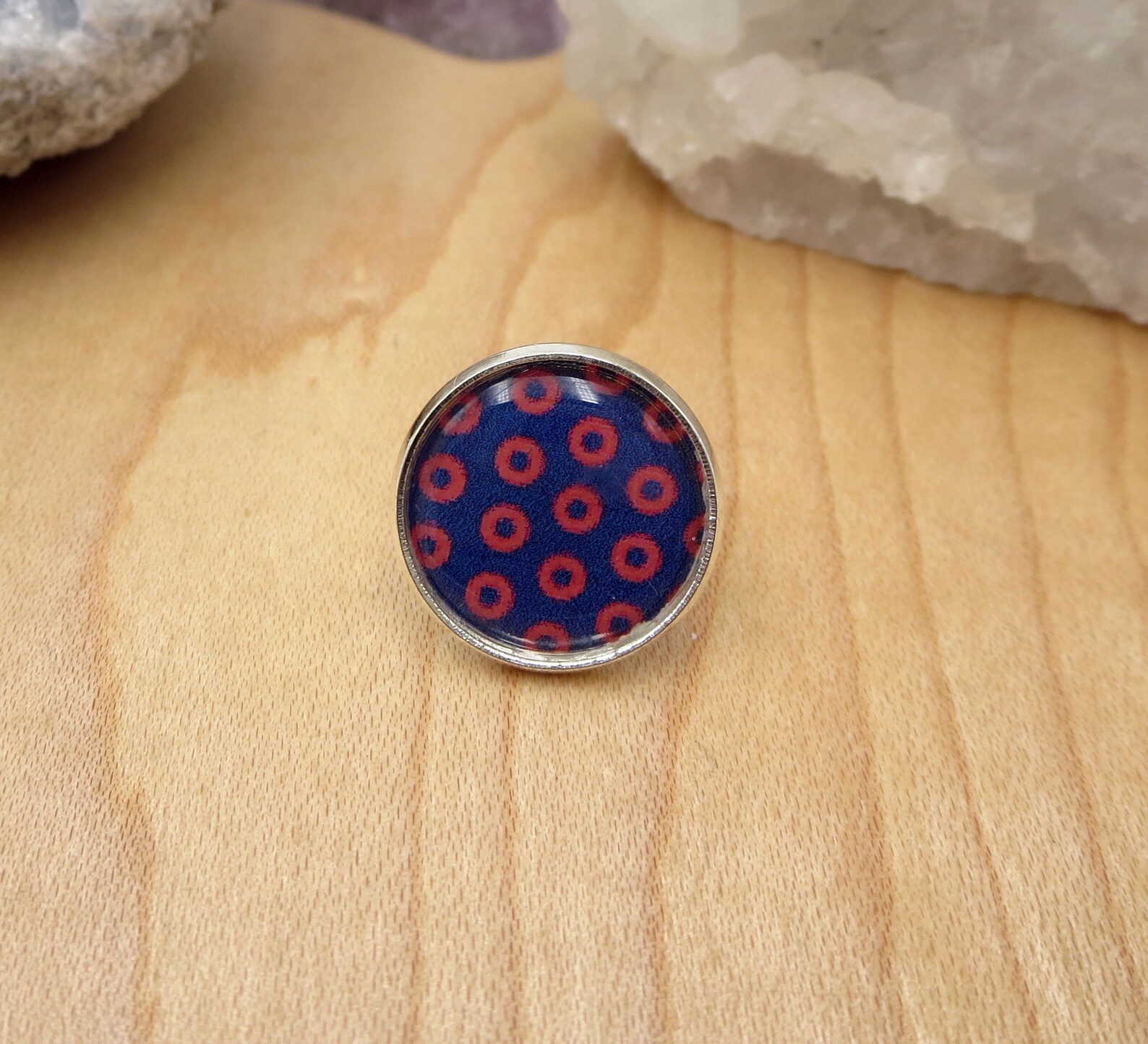 Phish Button That Donate Phishman Donut Photo Blue and Red - Etsy