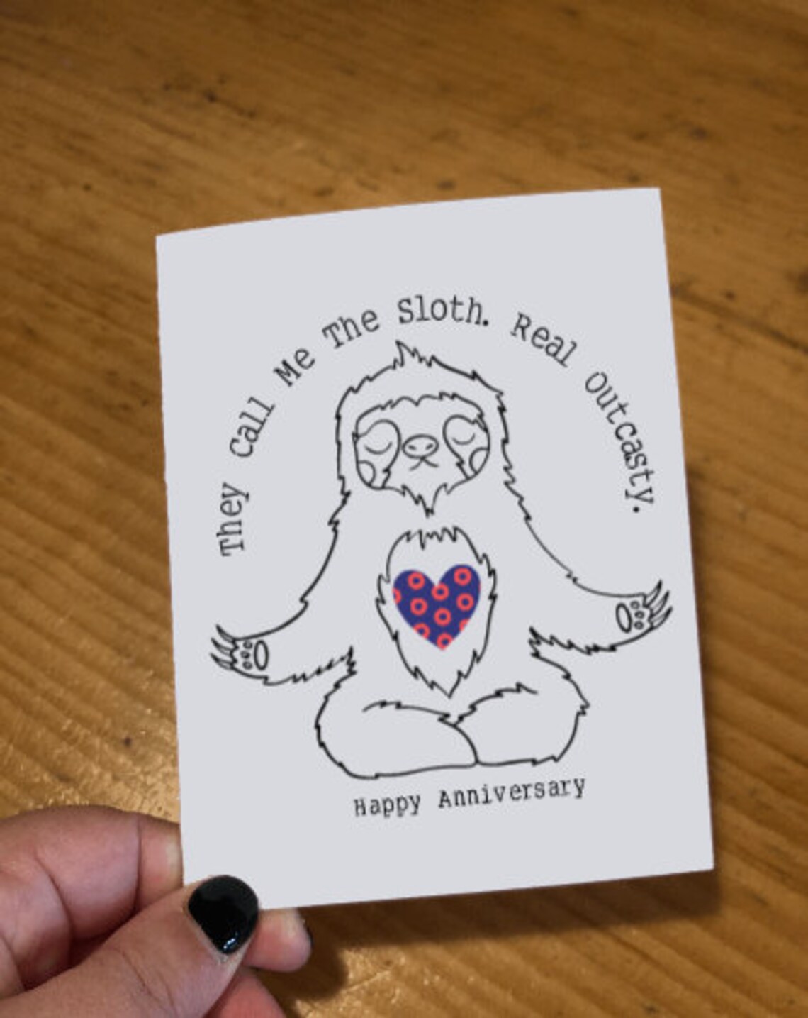 Phish Card, Sloth Lovers, Donut Card for Phish Fans, Phish Donut, I ...