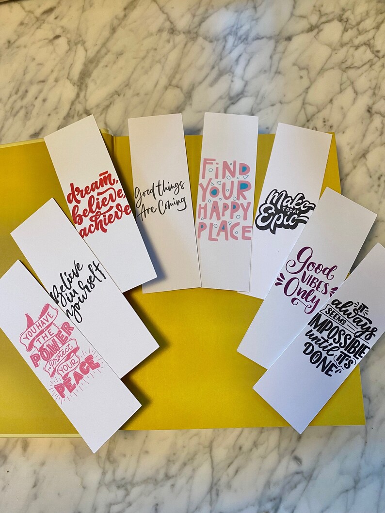 Custom Brand Logo Bookmark, Freebie for Small Business, Set of 12 ...