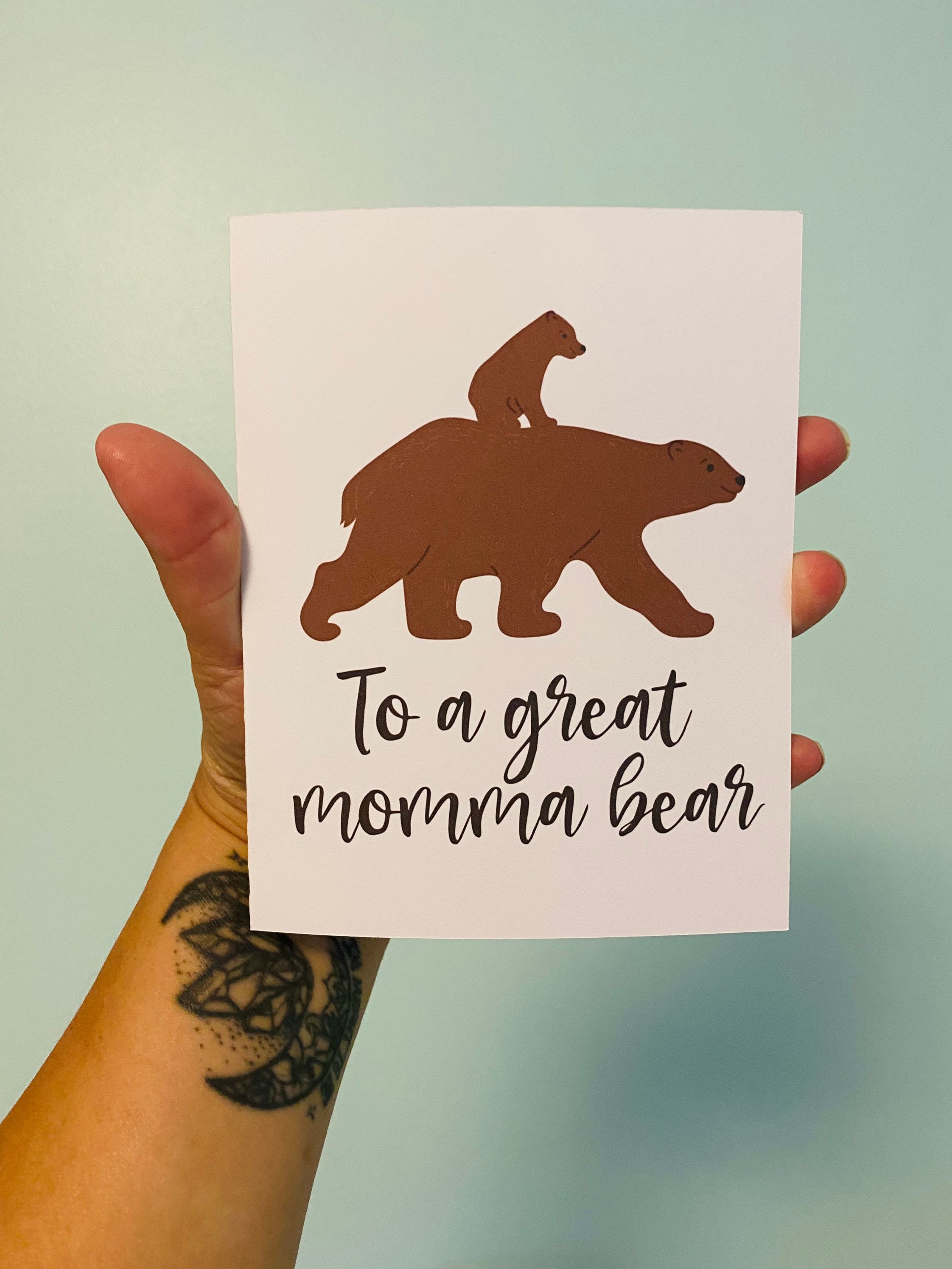 Mama Bear Card, to A Great Mom Card, Greeting Cards for Mother, Mother ...